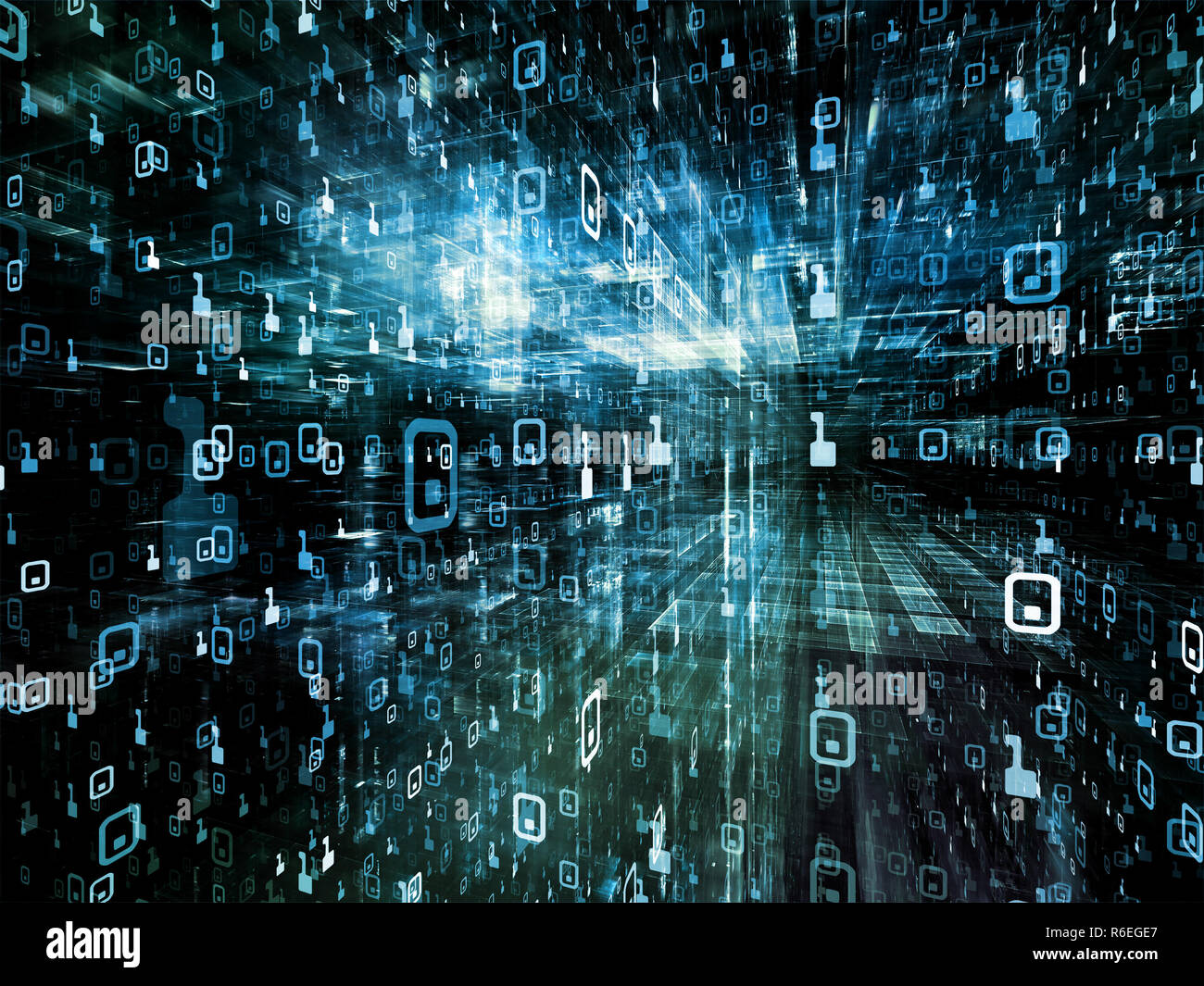 Layers of Virtual World Stock Photo - Alamy