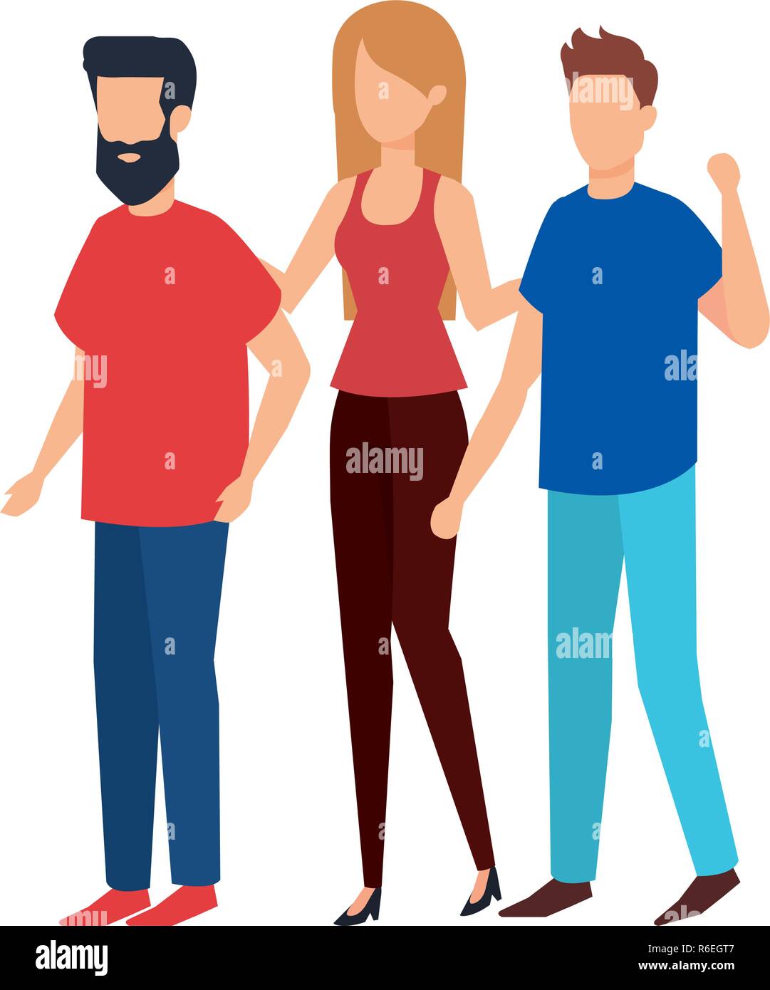 group of people characters vector illustration design Stock Vector ...