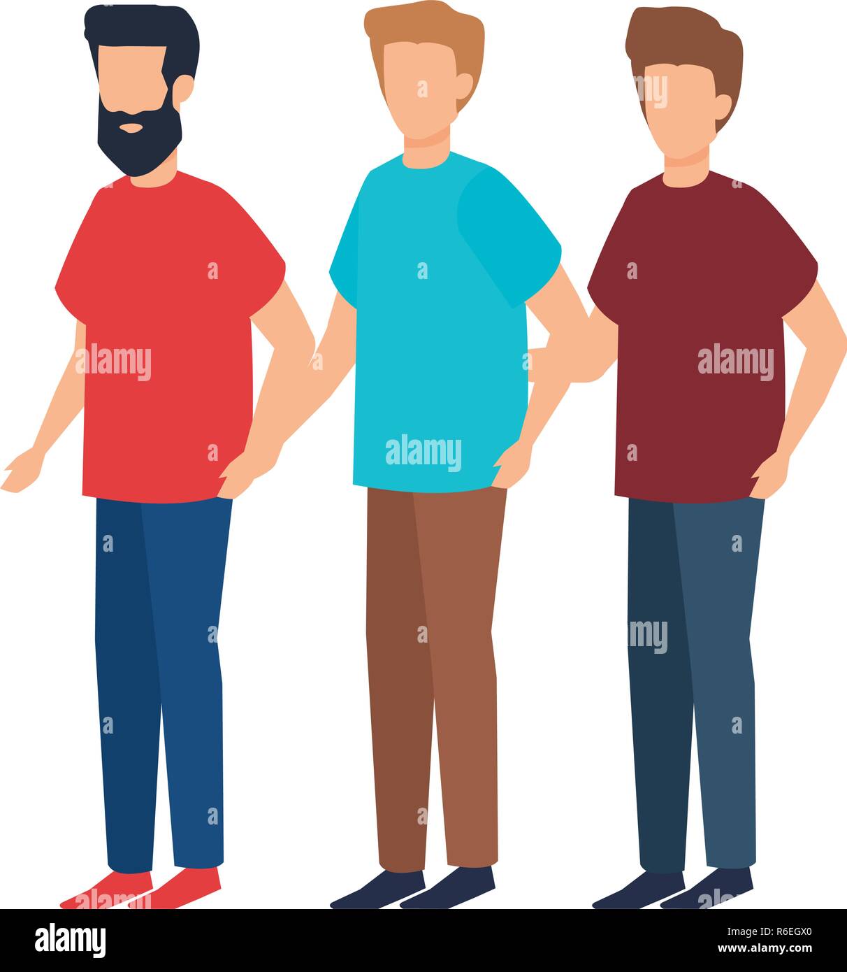 group of men characters vector illustration design Stock Vector Image ...