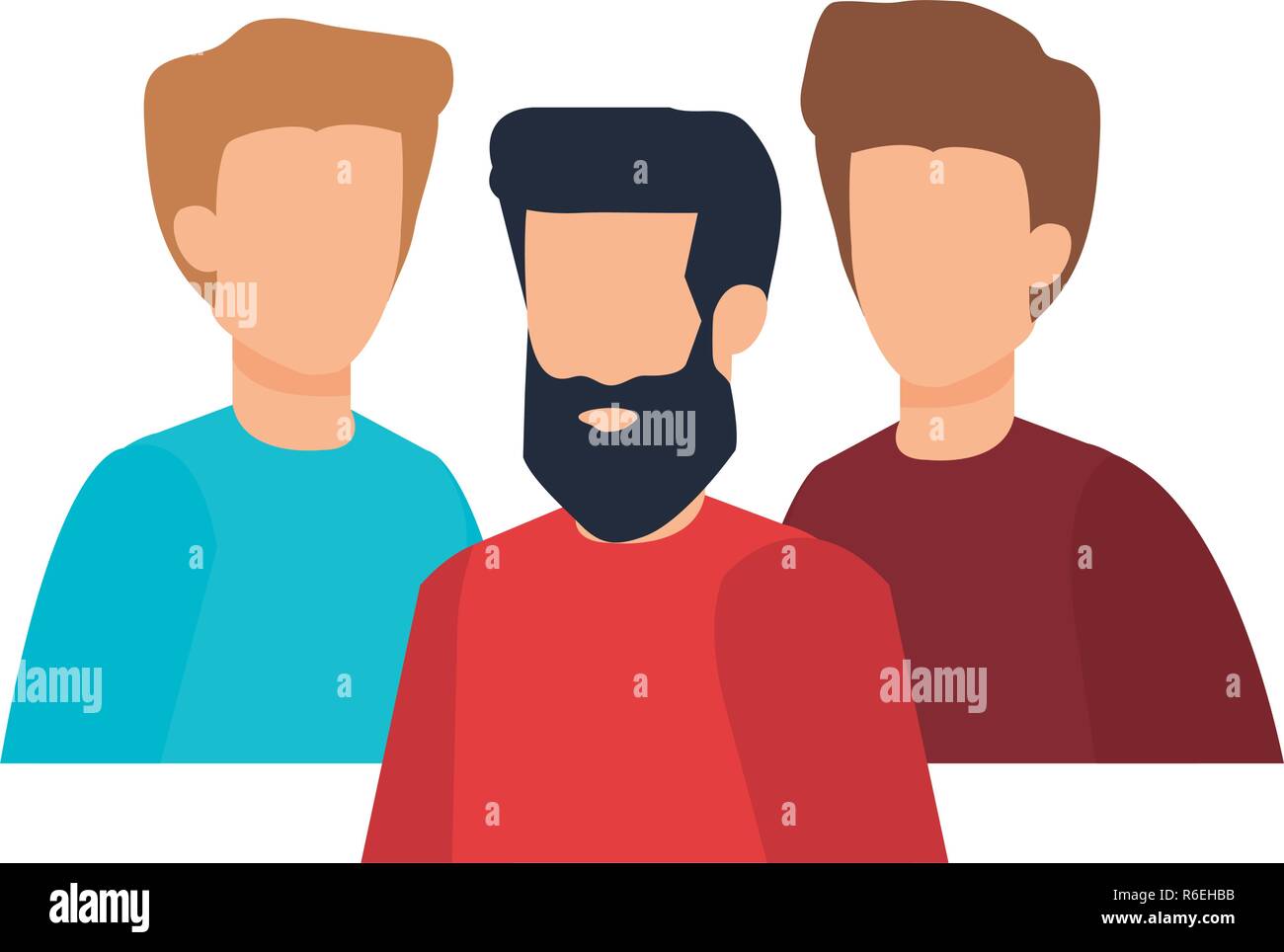 group of men characters vector illustration design Stock Vector Image ...