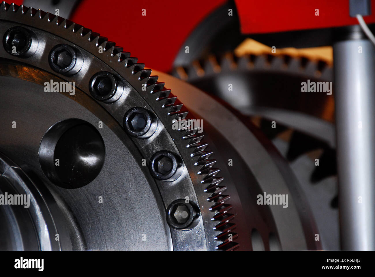 Geer-Wheel gear gear-pinion closeup Stock Photo - Alamy