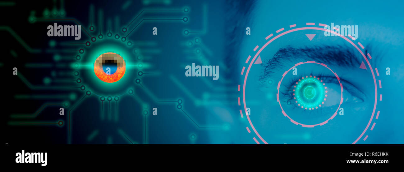 biometric hi-tech security scan Stock Photo - Alamy