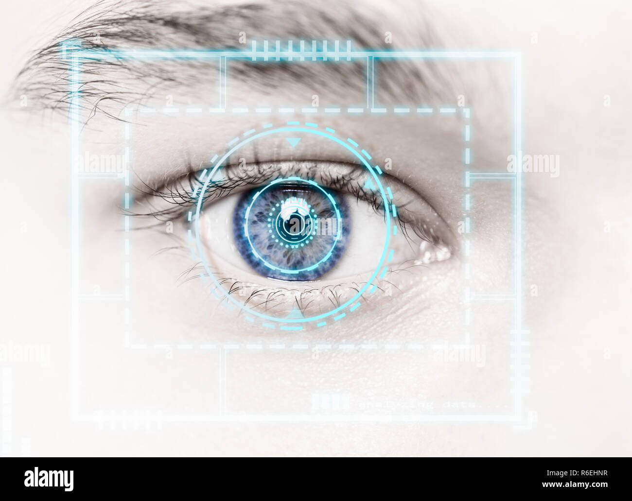 biometric hi-tech security scan Stock Photo - Alamy