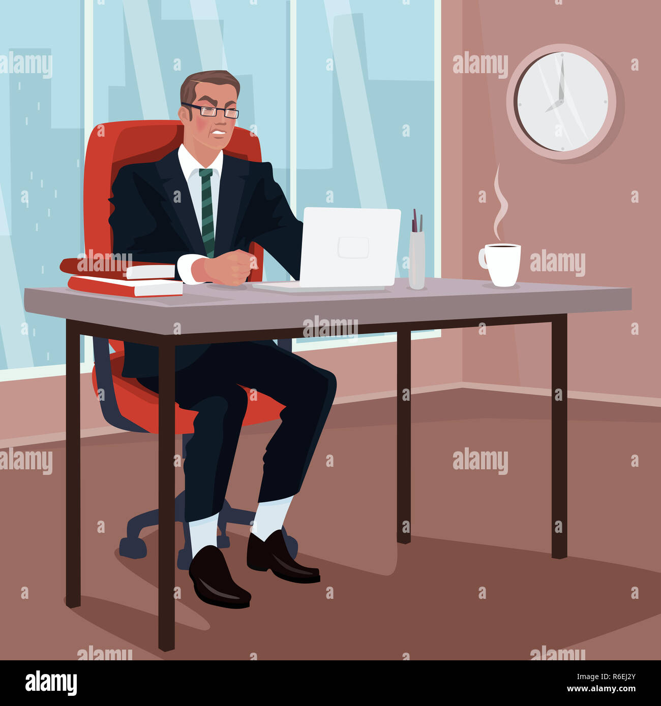 Concept cartoon illustration businessman evil hi-res stock photography ...