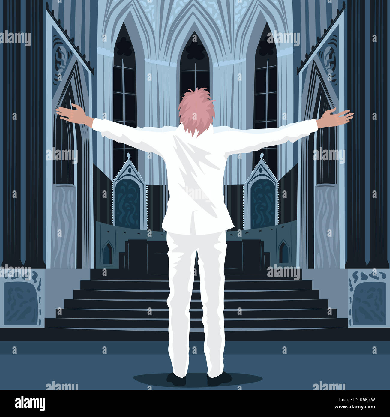 Cartoon illustration church looking hi-res stock photography and images ...