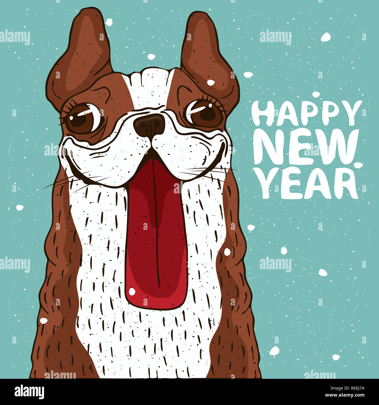 Cartoon Illustration Funny Big Dog High Resolution Stock Photography ...