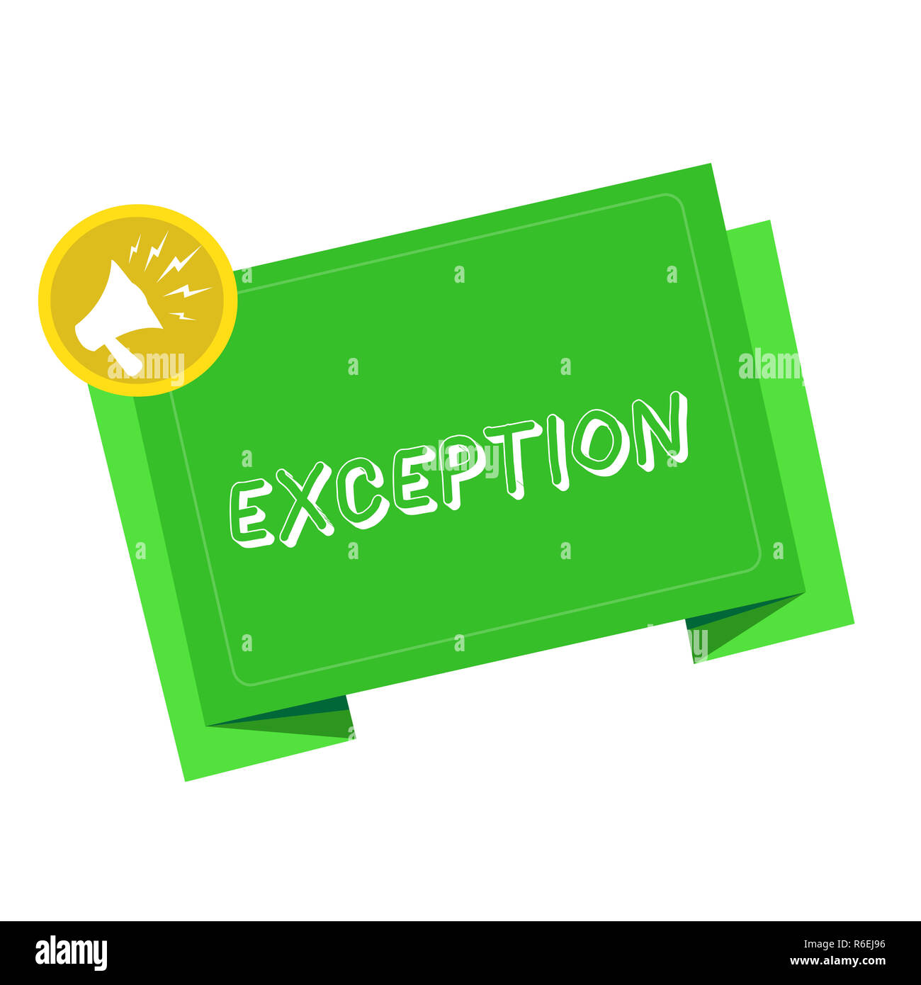 Writing note showing Exception. Business photo showcasing demonstrating ...