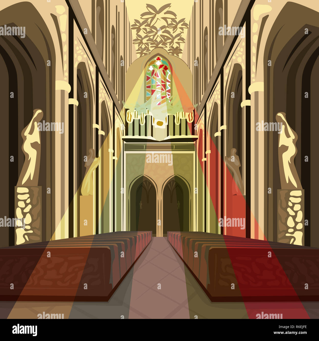 Cartoon illustration church looking hi-res stock photography and images ...