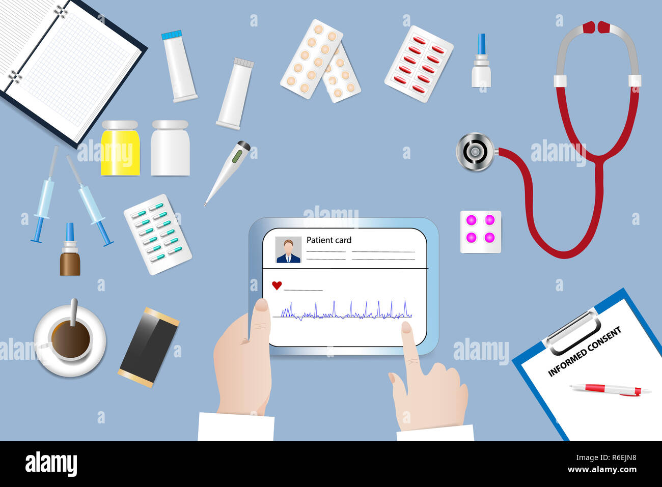 Digital patient card concept Stock Photo - Alamy