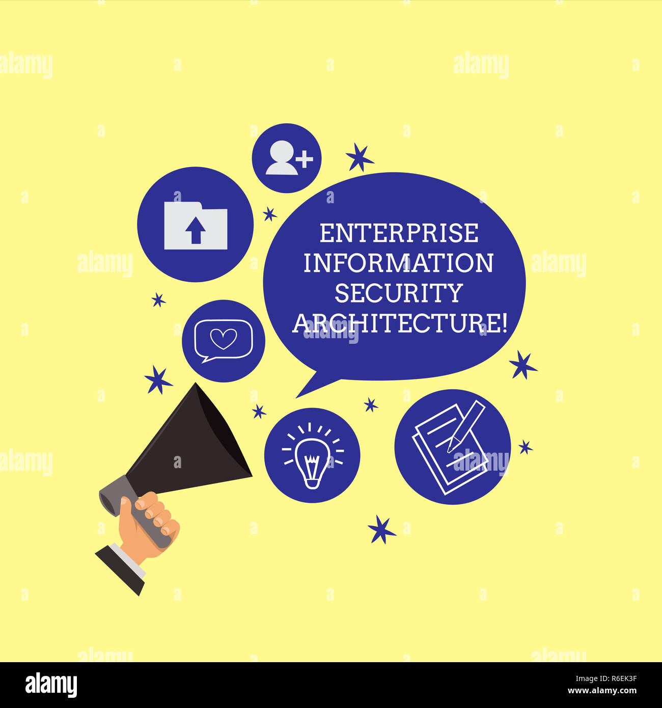 Conceptual hand writing showing Enterprise Information Security ...