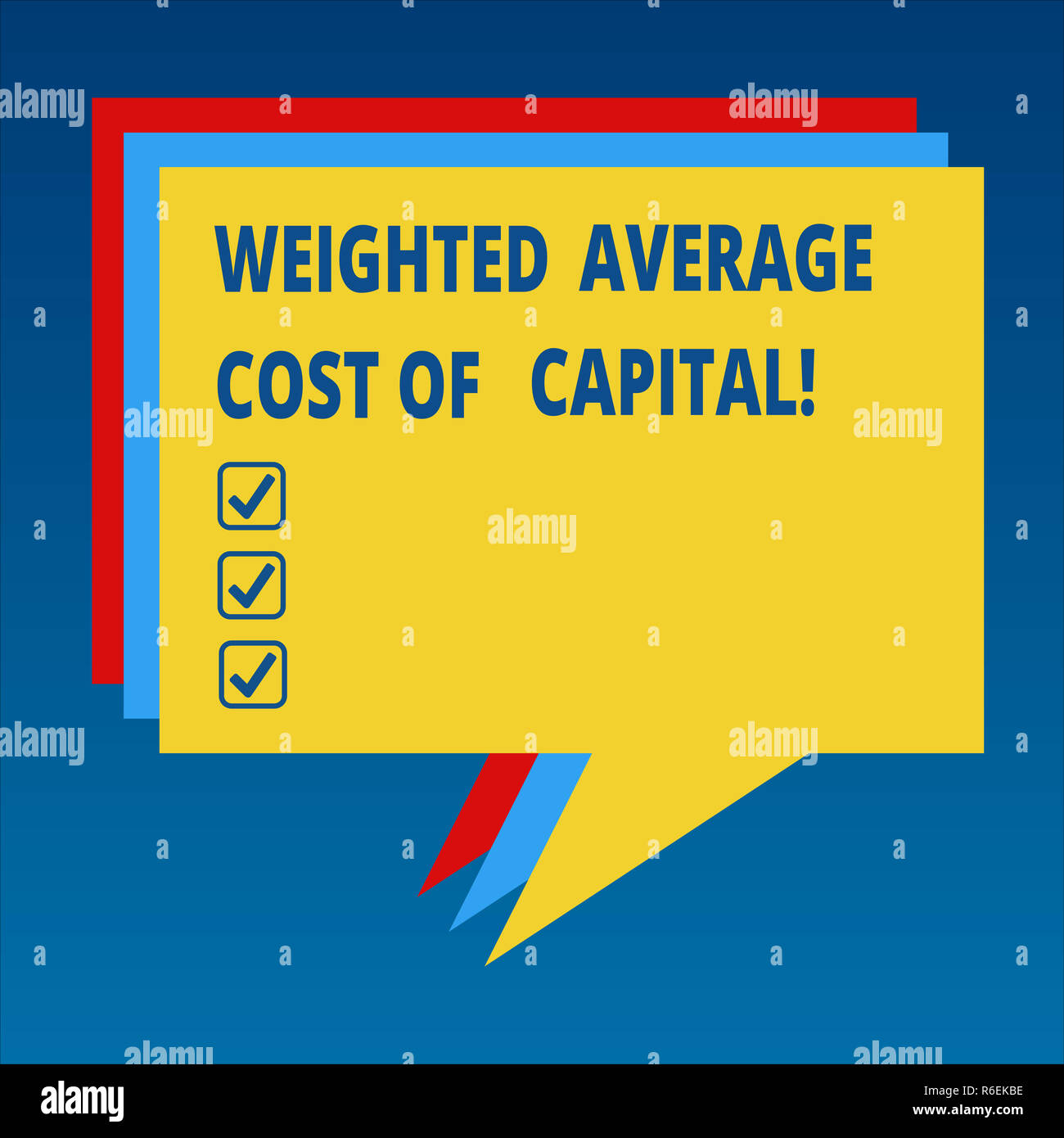 Handwriting text Weighted Average Cost Of Capital. Concept meaning Wacc ...