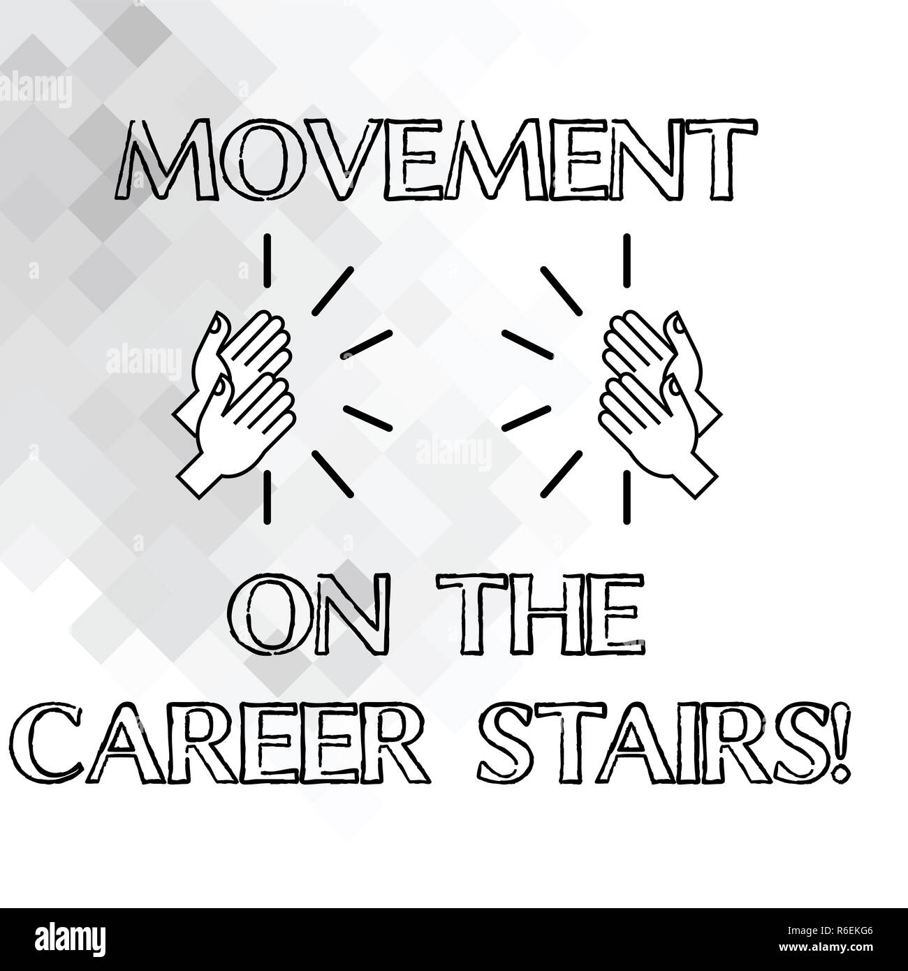 Handwriting text writing Movement On The Career Stairs. Concept meaning ...