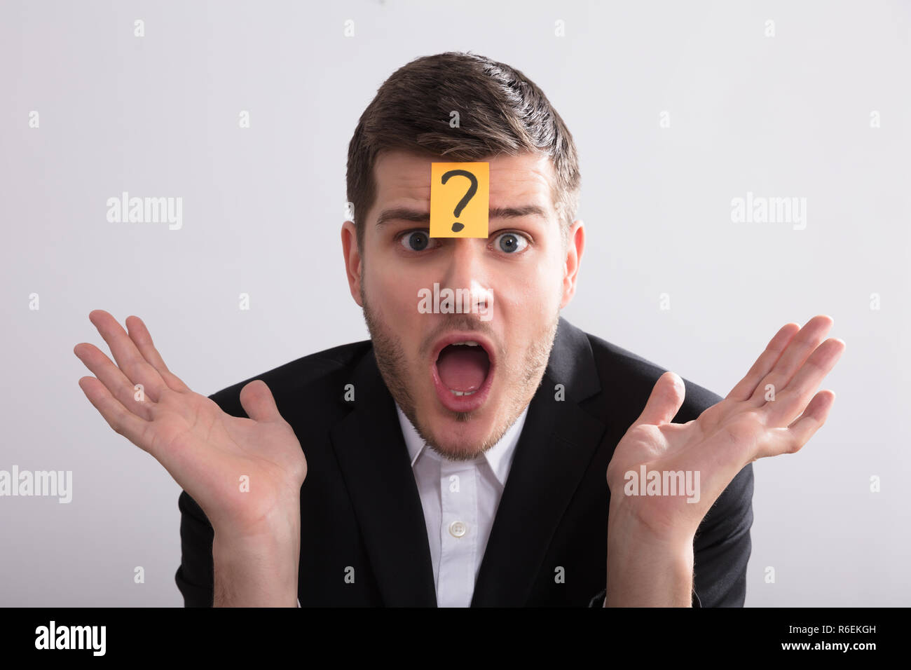 Confused sad question mark hi-res stock photography and images - Alamy