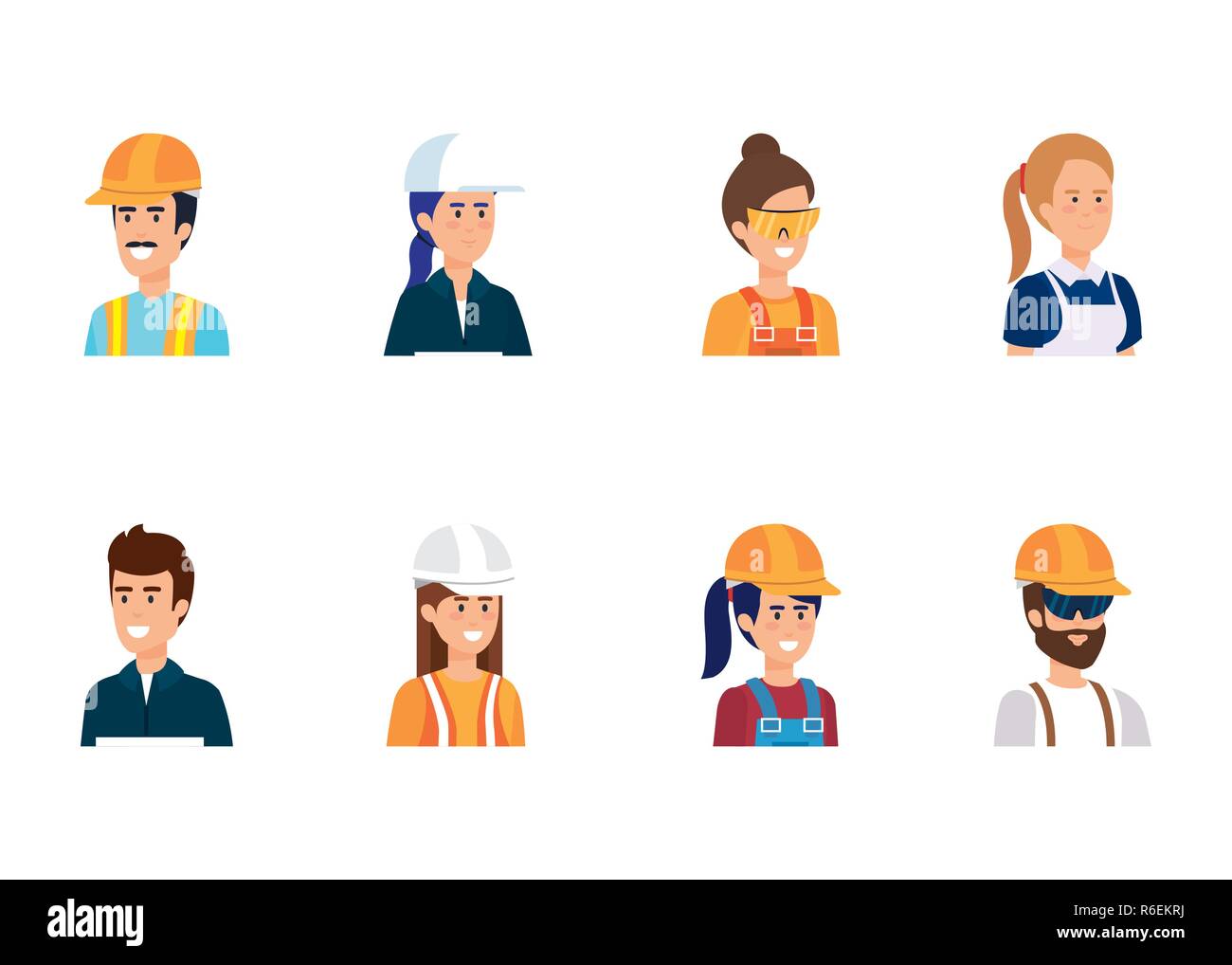 Cartoon people occupations characters set hi-res stock photography and ...