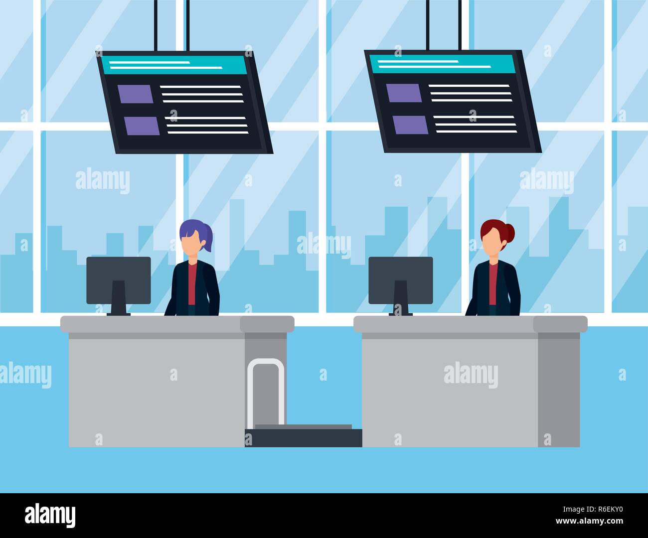 Airport passenger terminal design Stock Vector Image & Art - Alamy