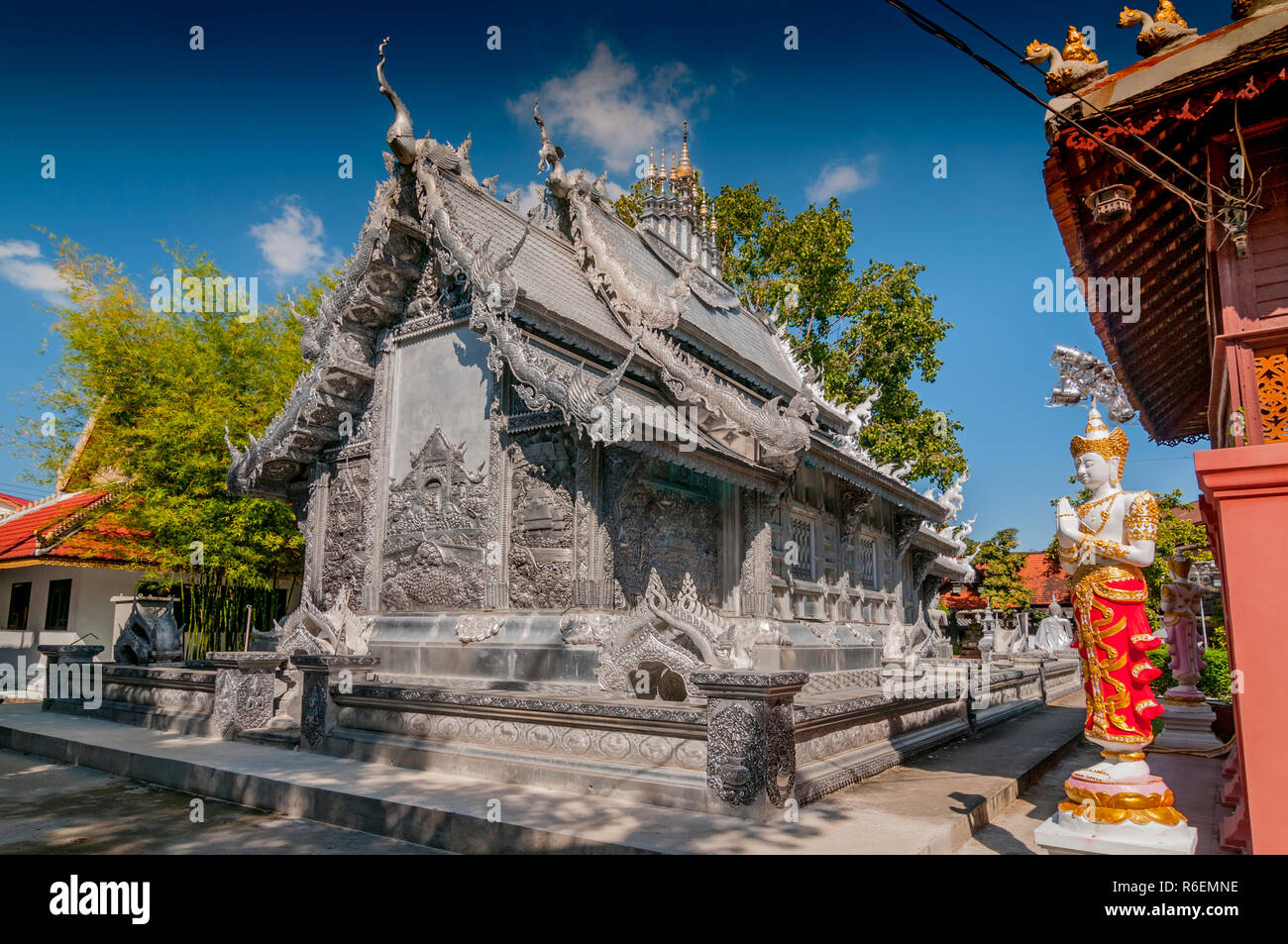 Silver temple in chiang mai hi-res stock photography and images - Alamy