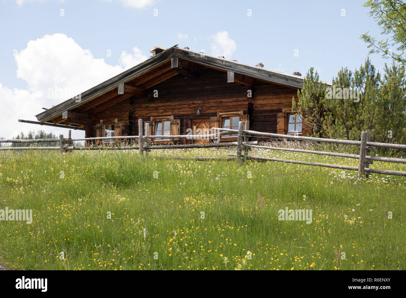 residential house in the alps Stock Photo - Alamy