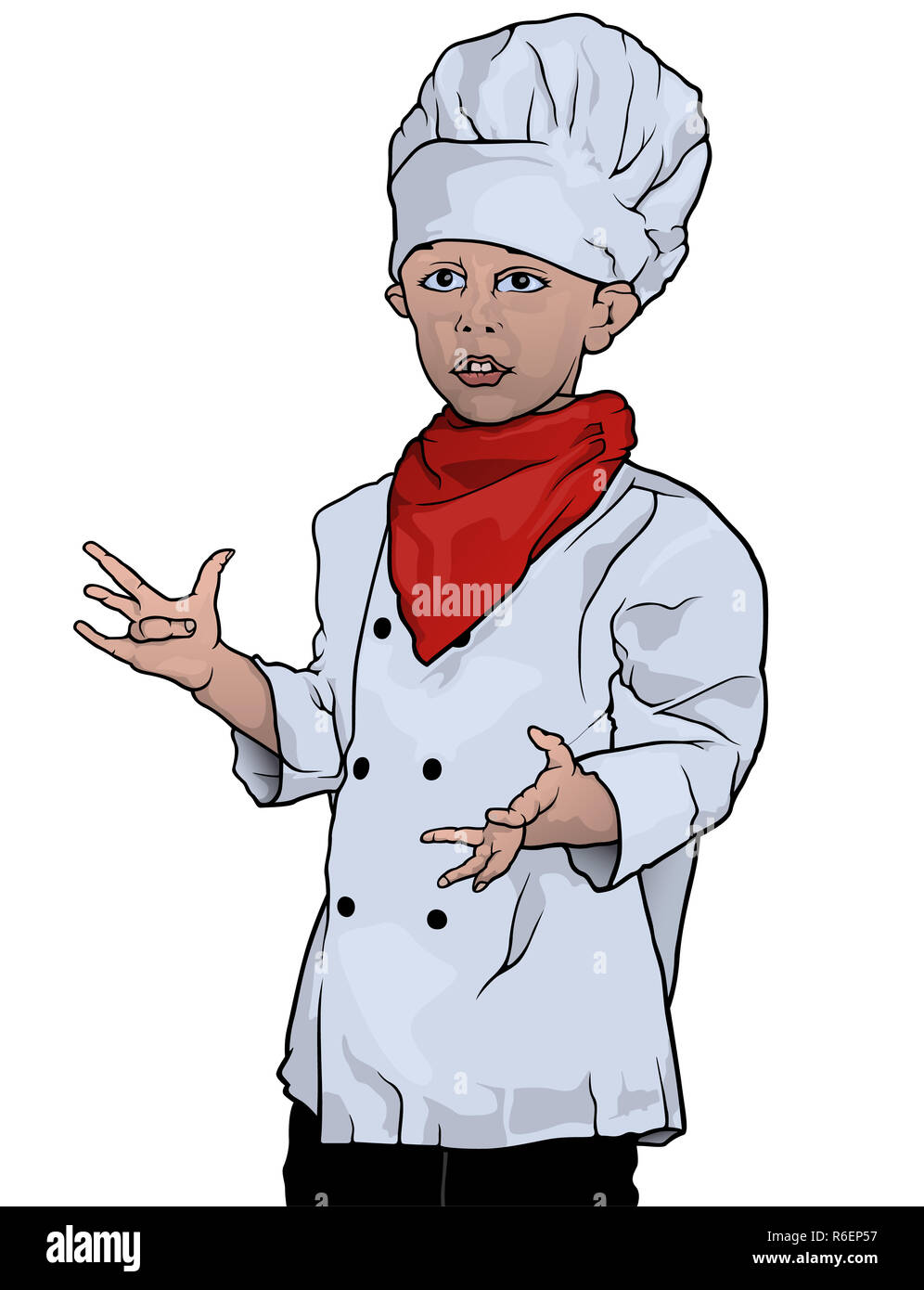 Little Chef Presenting Stock Photo - Alamy