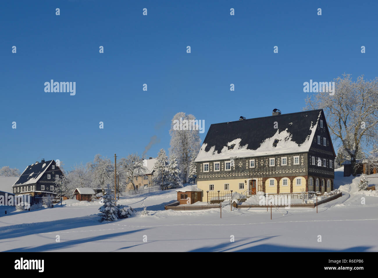 weifa in upper lusatia in winter Stock Photo - Alamy