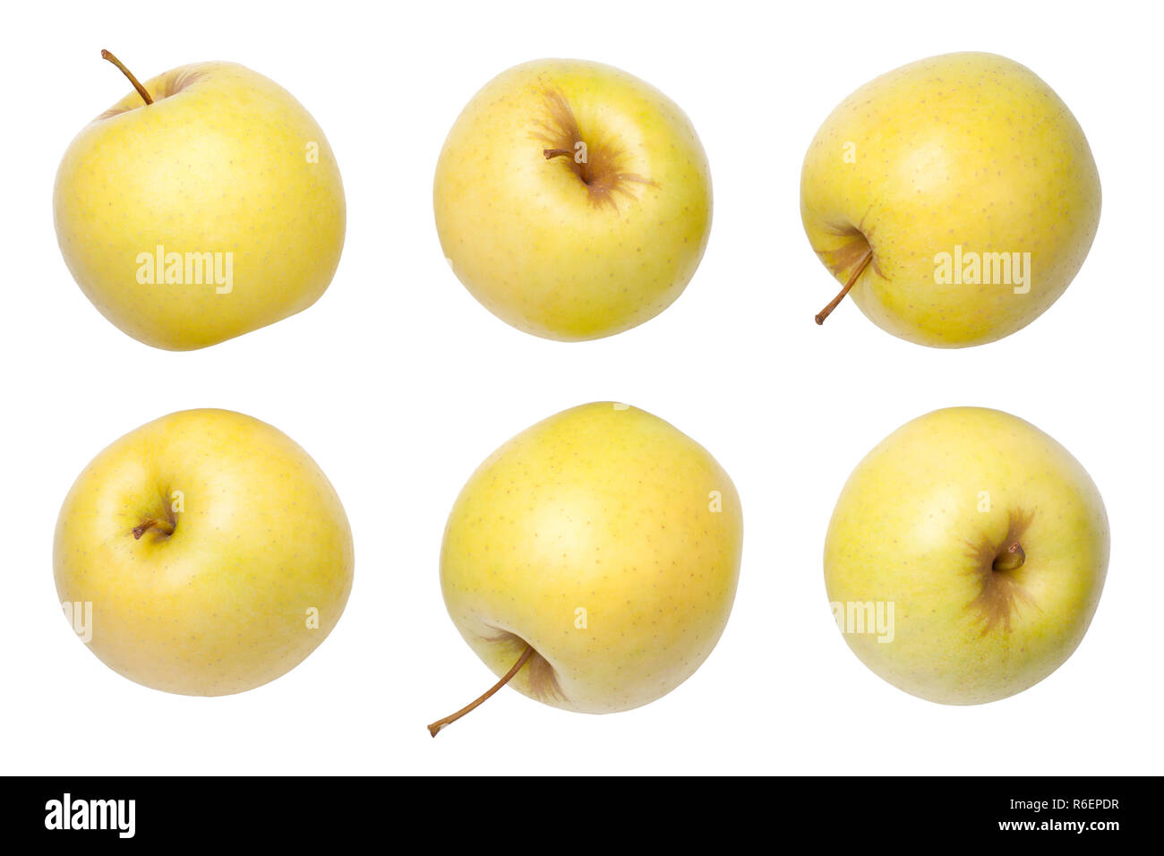 golden delicious apples isolated on white background Stock Photo - Alamy