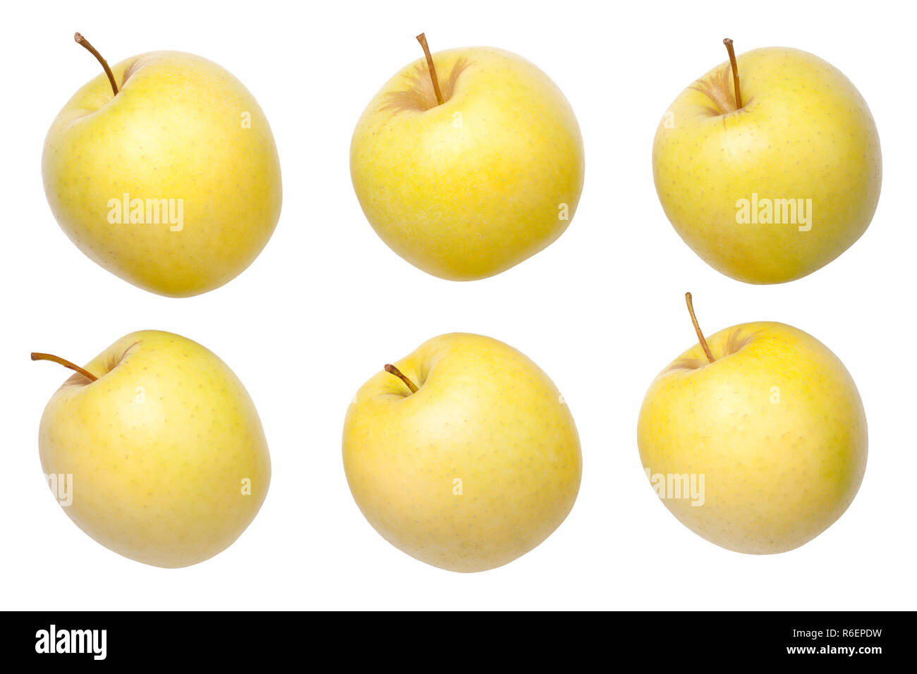 golden delicious apples isolated on white background Stock Photo - Alamy