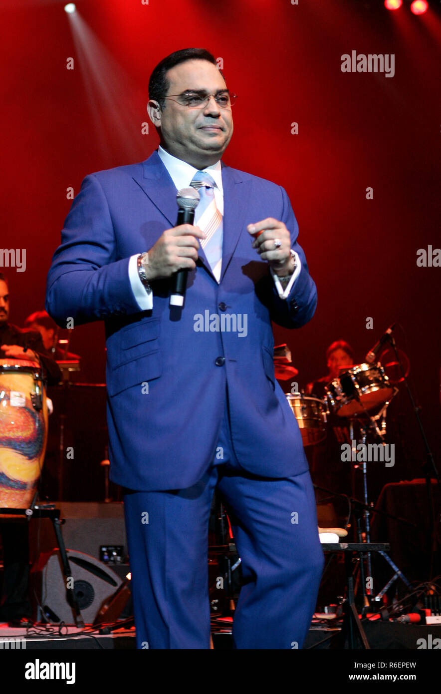 Puerto Rican salsa singer Gilberto Santa Rosa performs in concert at ...