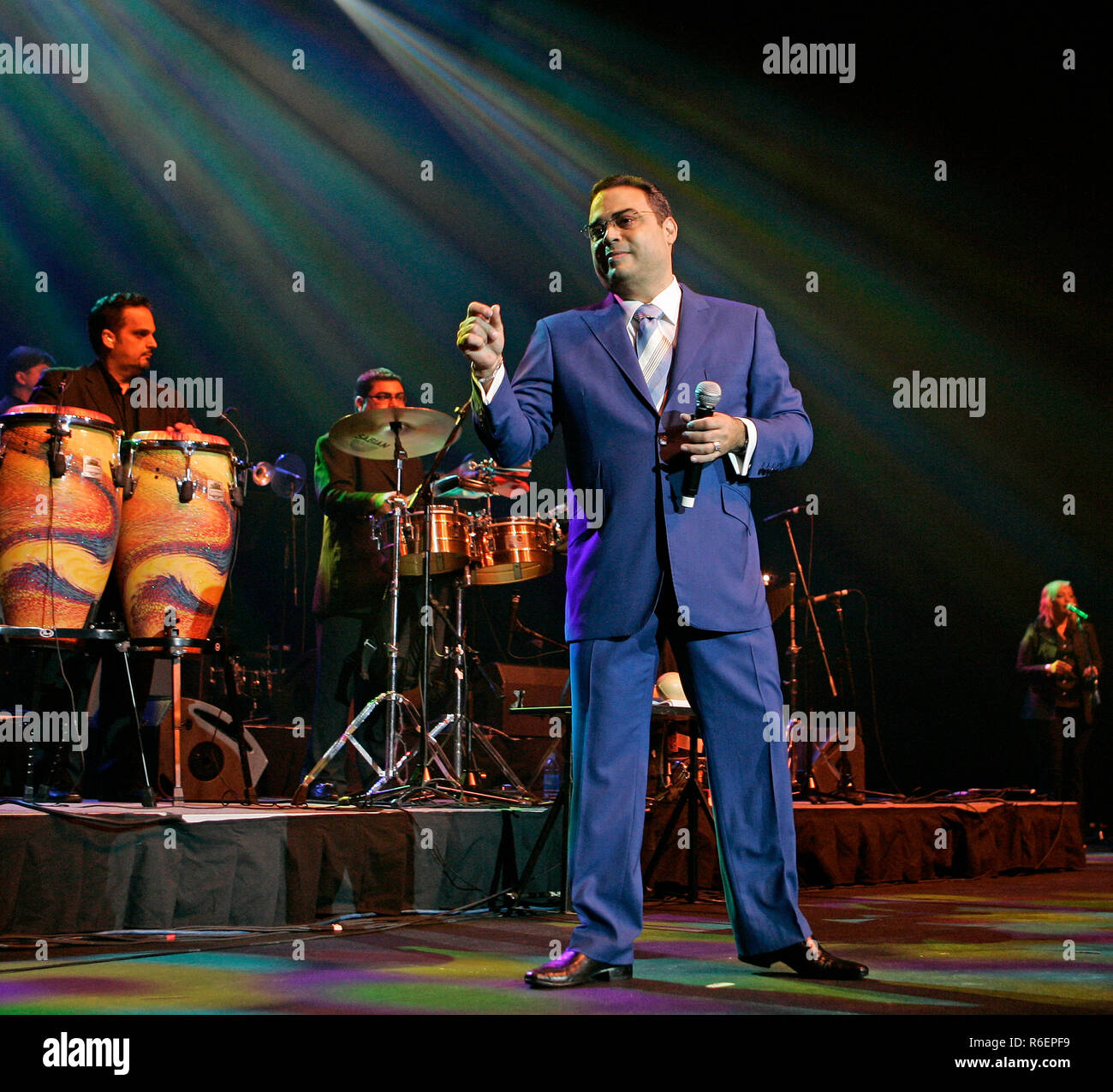 Puerto Rican salsa singer Gilberto Santa Rosa performs in concert at ...