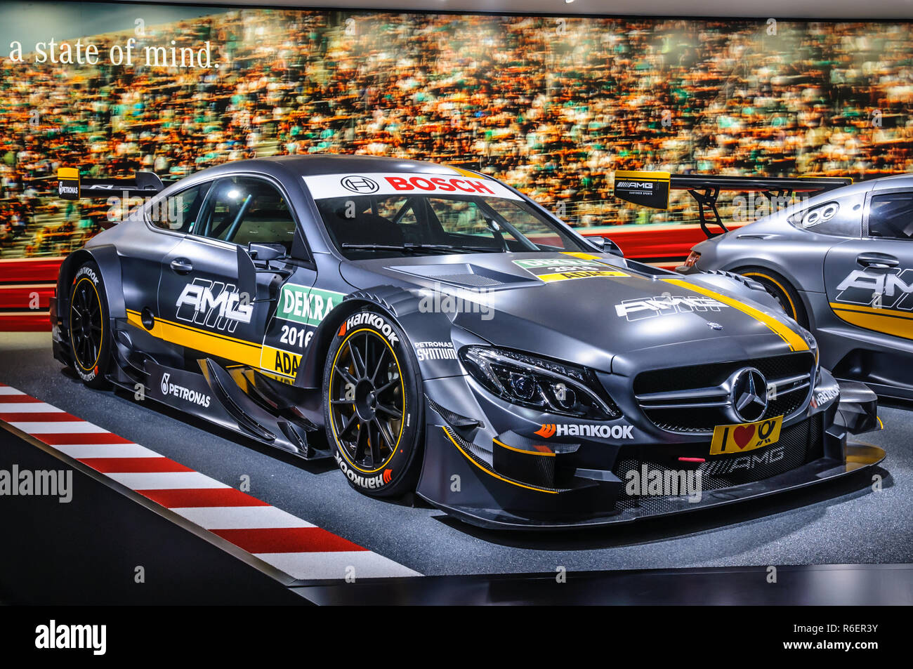 FRANKFURT - SEPT 2015: Mercedes-Benz AMG C63 DTM Coupe presented at IAA ...