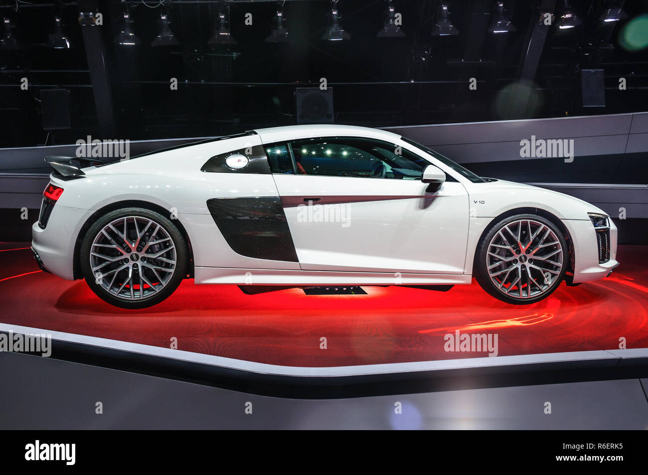 FRANKFURT - SEPT 2015: Audi R8 V10 plus presented at IAA International ...