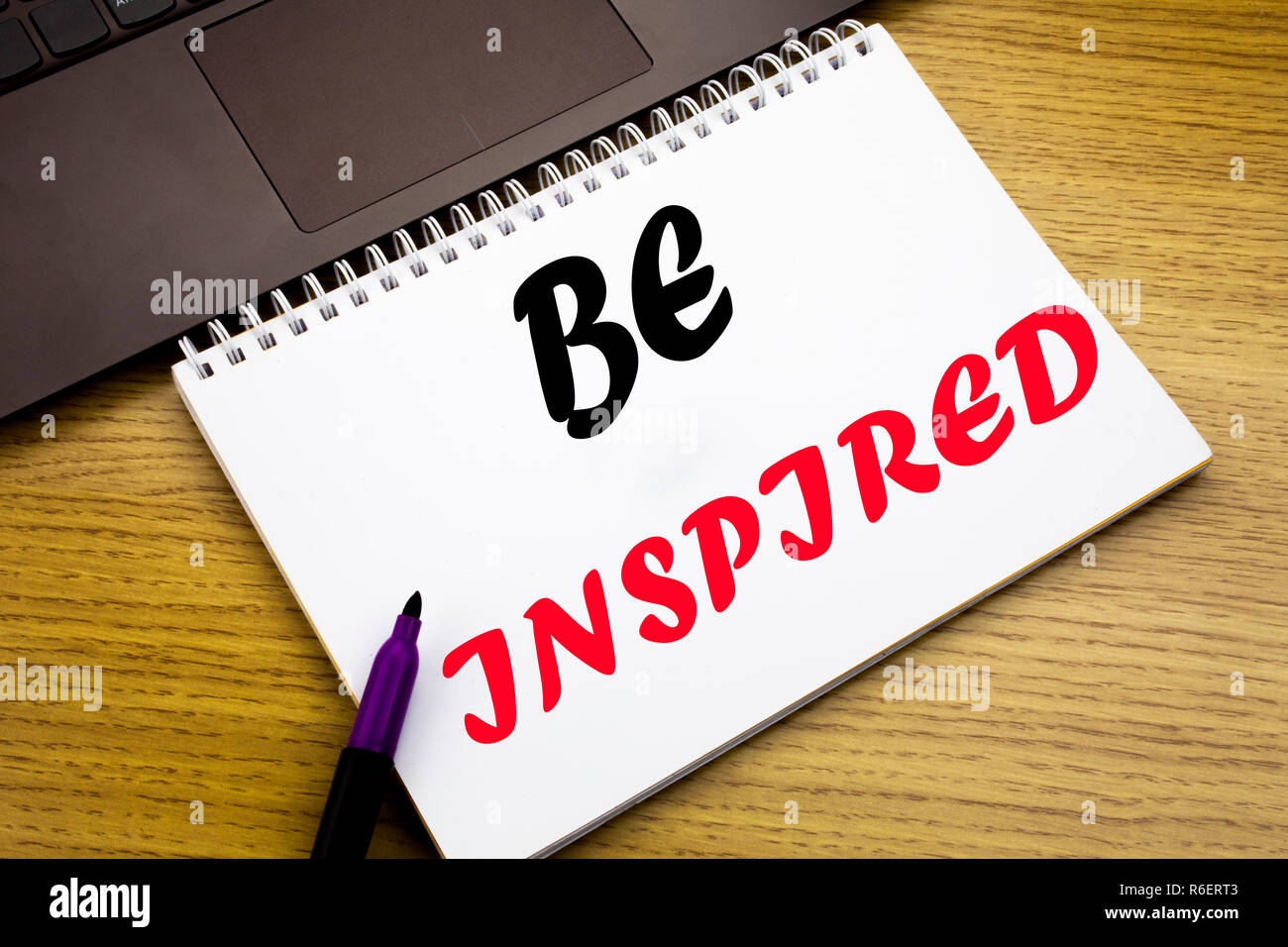 Hand writing text caption inspiration showing Be Inspired. Business ...