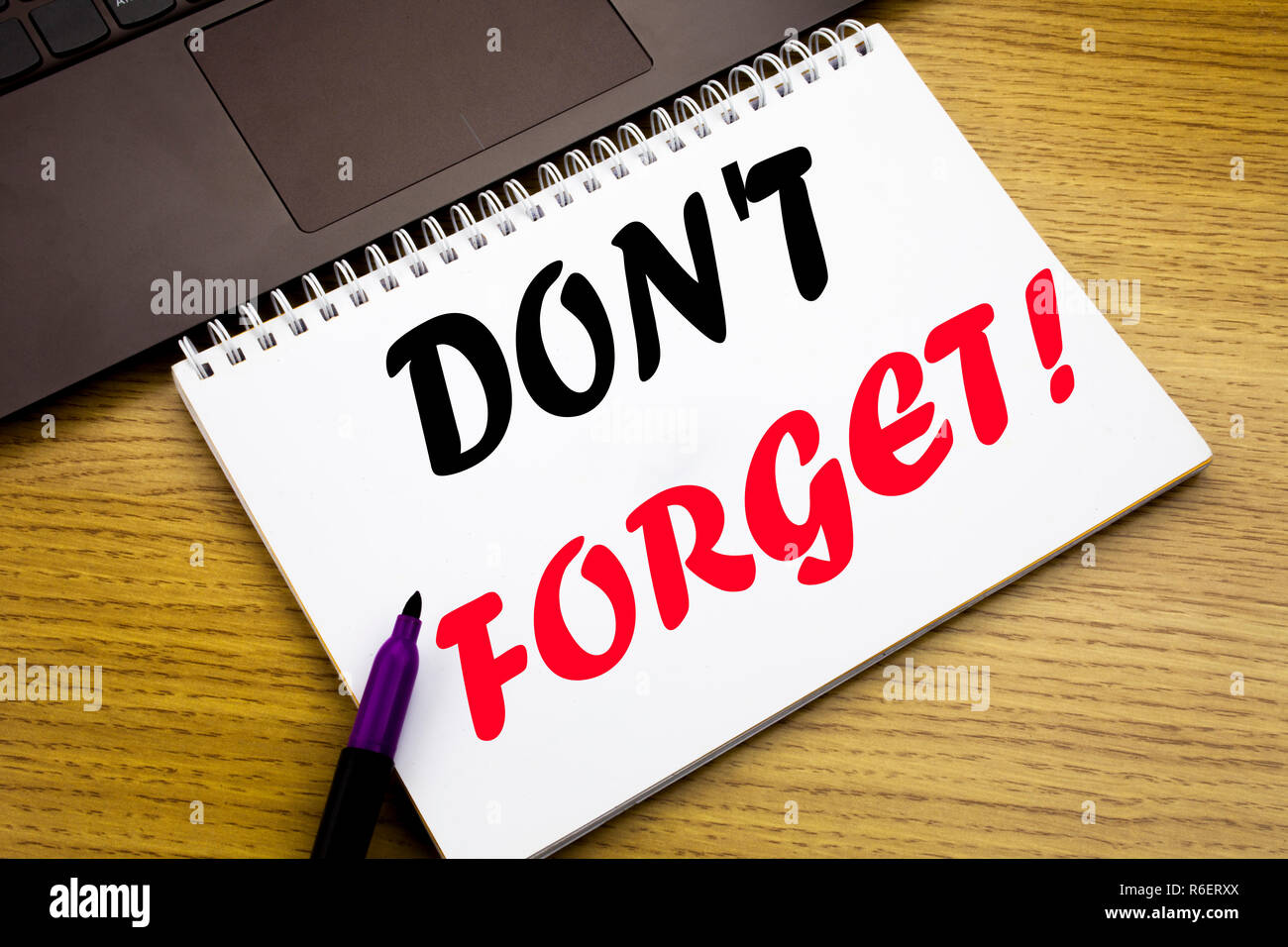 Hand writing text caption inspiration showing Do Not Forget. Business ...