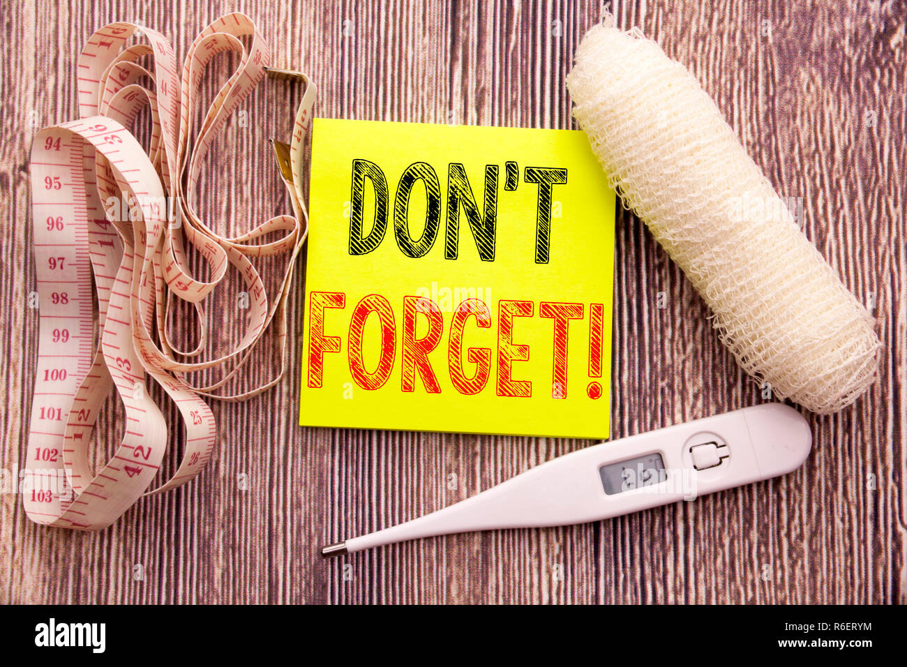 Do Not Forget. Business fitness health concept for Reminder Message ...