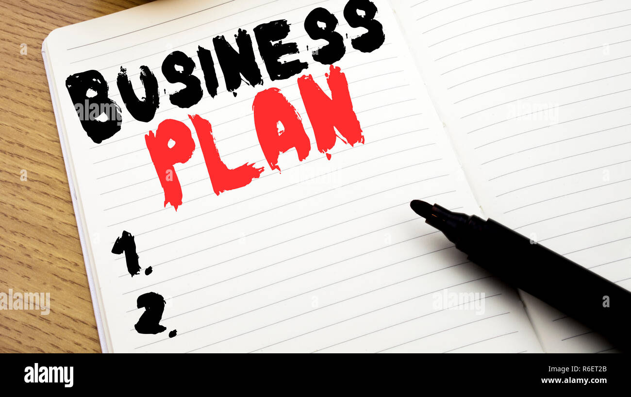Handwritten text caption showing Business Plan Planning. Business ...