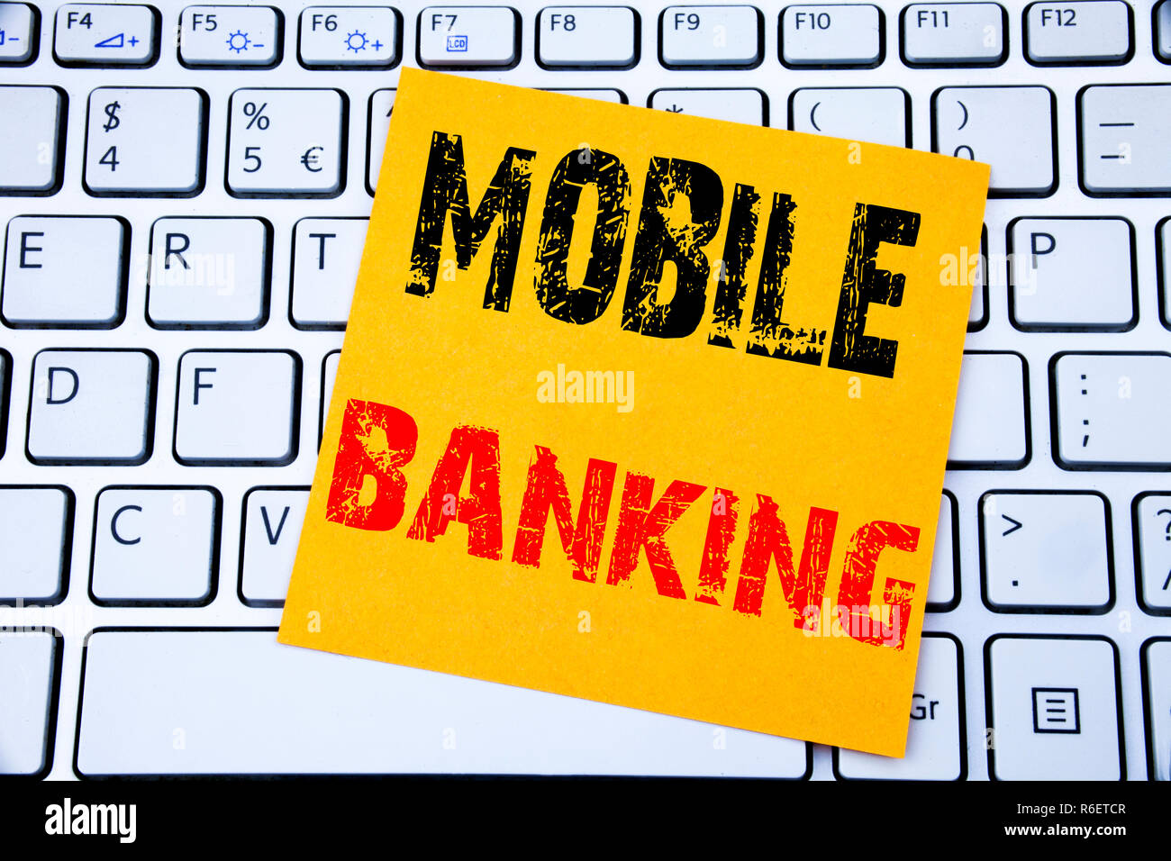 Mobile Banking. Business concept for Internet Banking e-bank written on ...