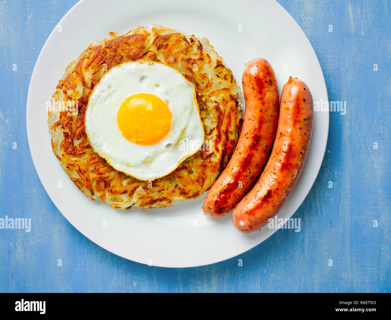rustic golden swiss rosti potato Stock Photo - Alamy