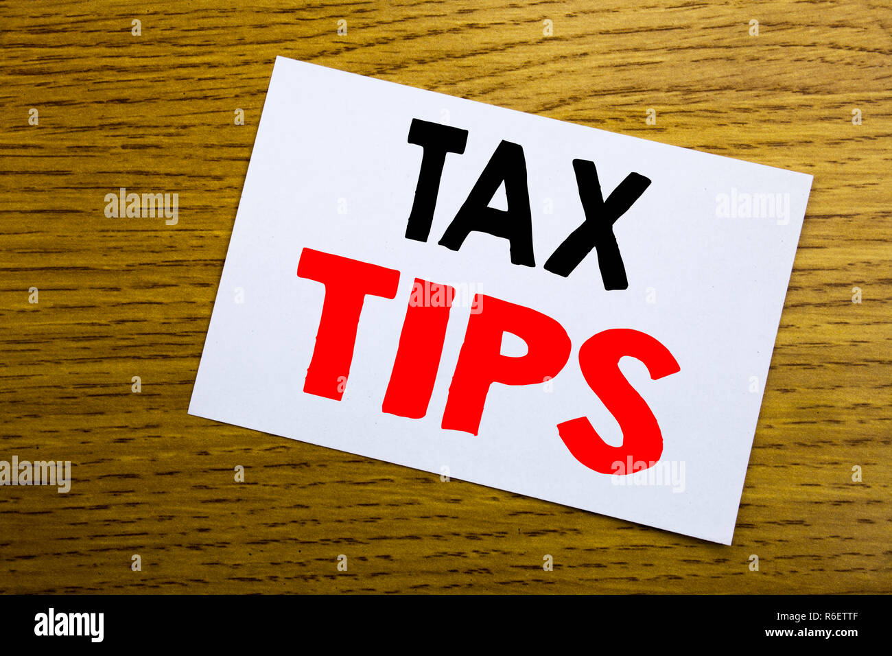 Tax Tips. Business concept for Taxpayer Assistance Refund Reimbursement ...