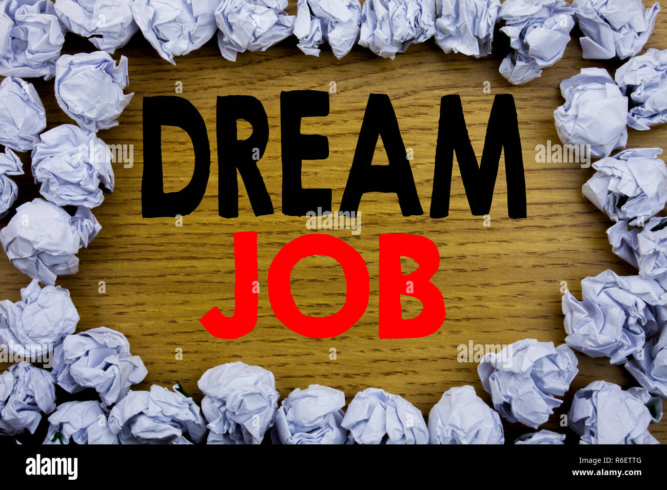 Handwriting Announcement text showing Dream Job. Business concept for ...