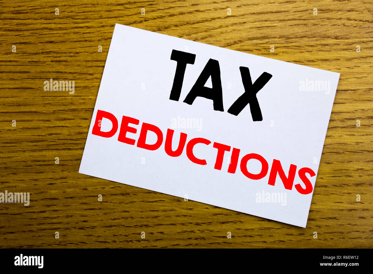 Tax Deductions. Business concept for Finance Incoming Tax Money ...