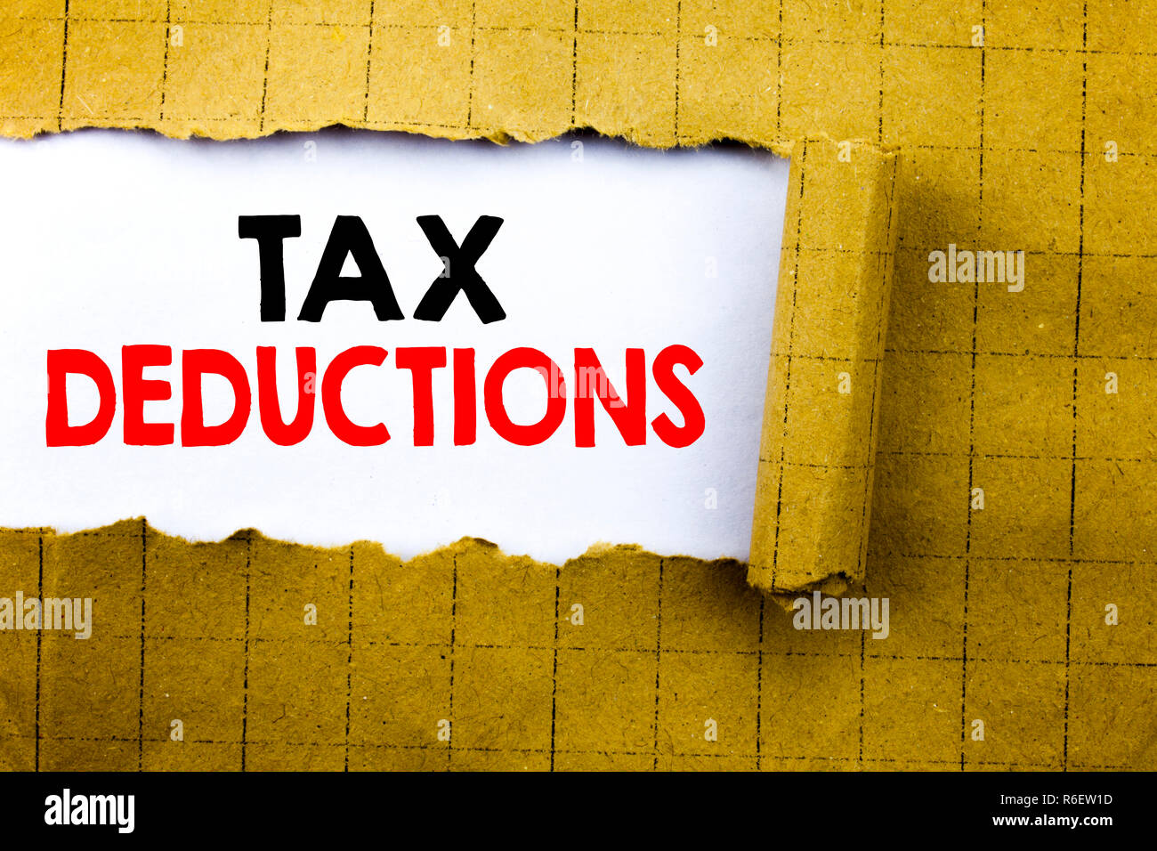 Word, writing Tax Deductions. Business concept for Finance Incoming Tax ...