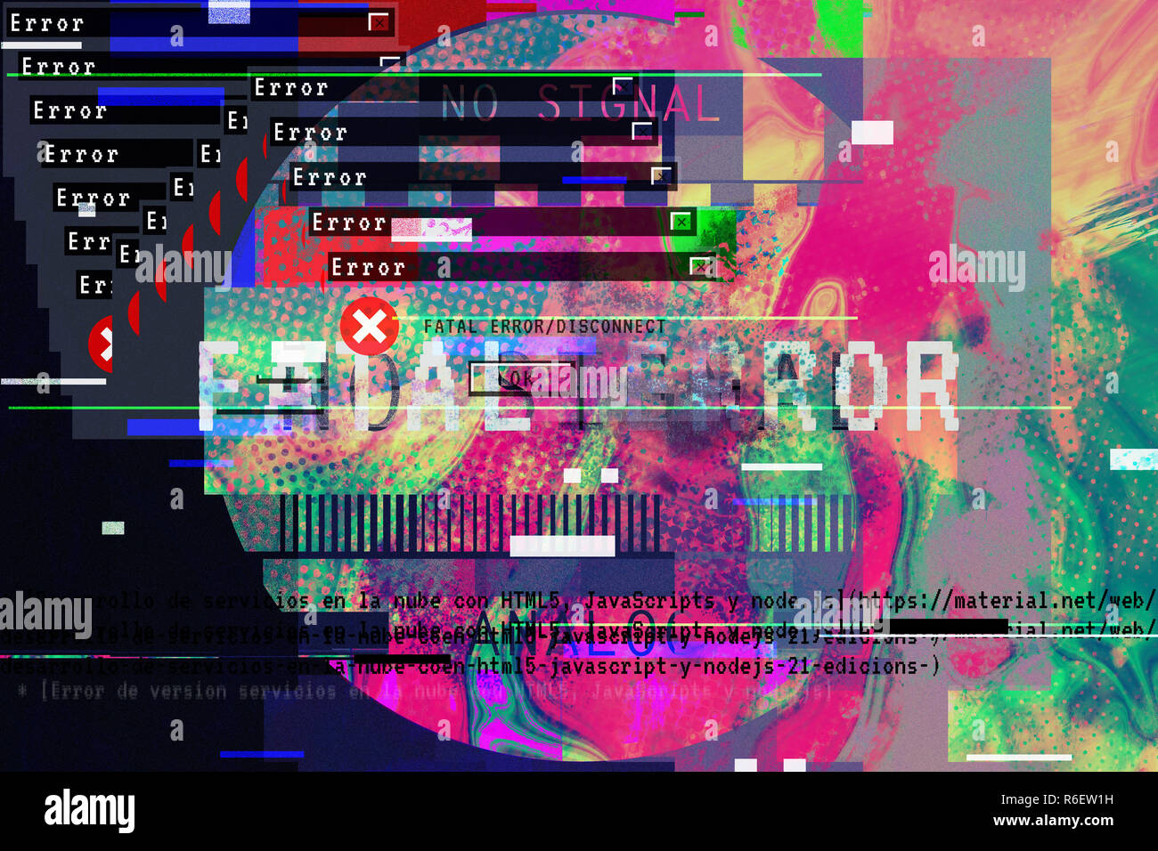 Gradient background with glitch effect, universal pattern Stock Photo ...