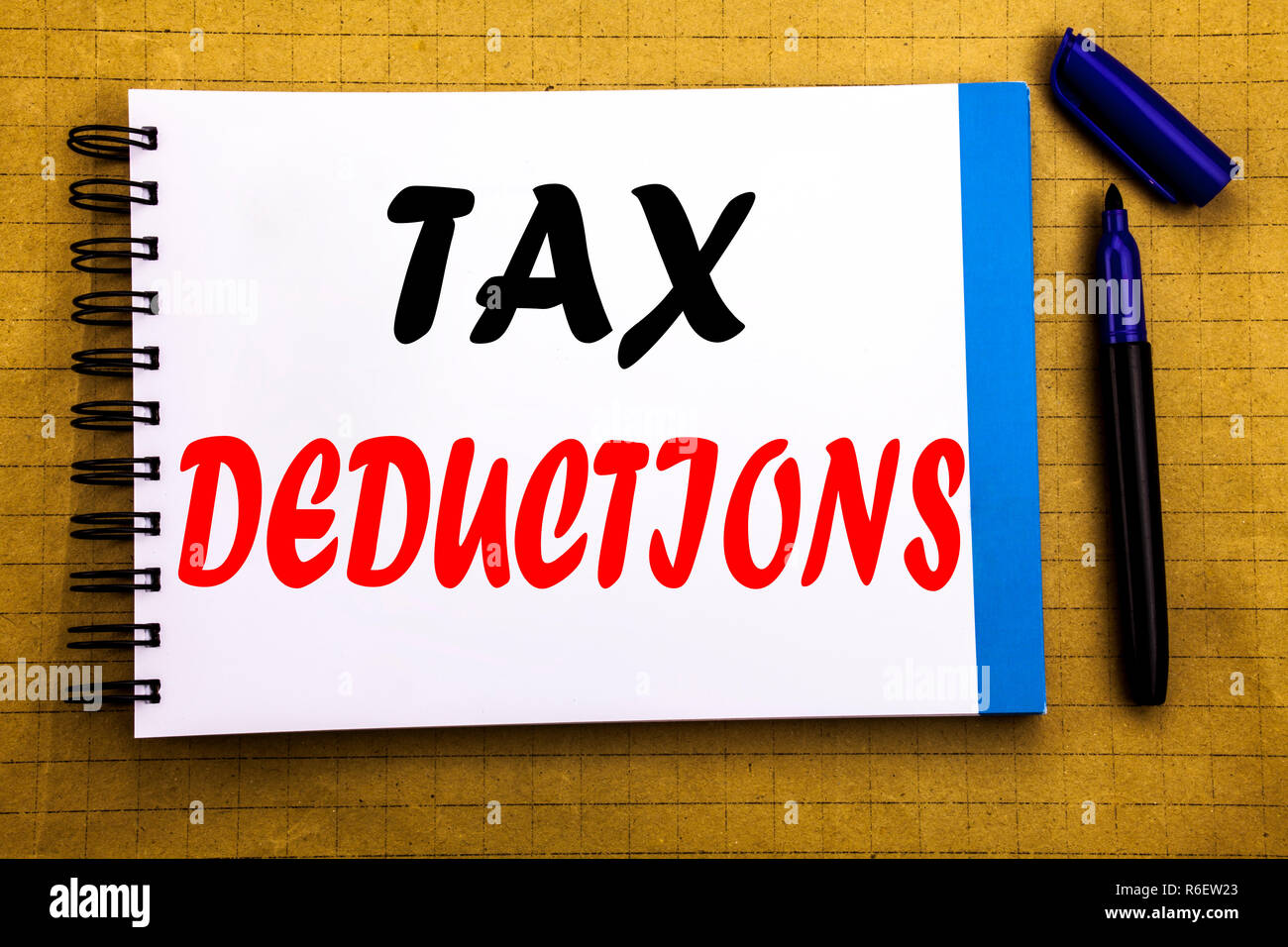 Tax Deductions. Business concept for Finance Incoming Tax Money ...