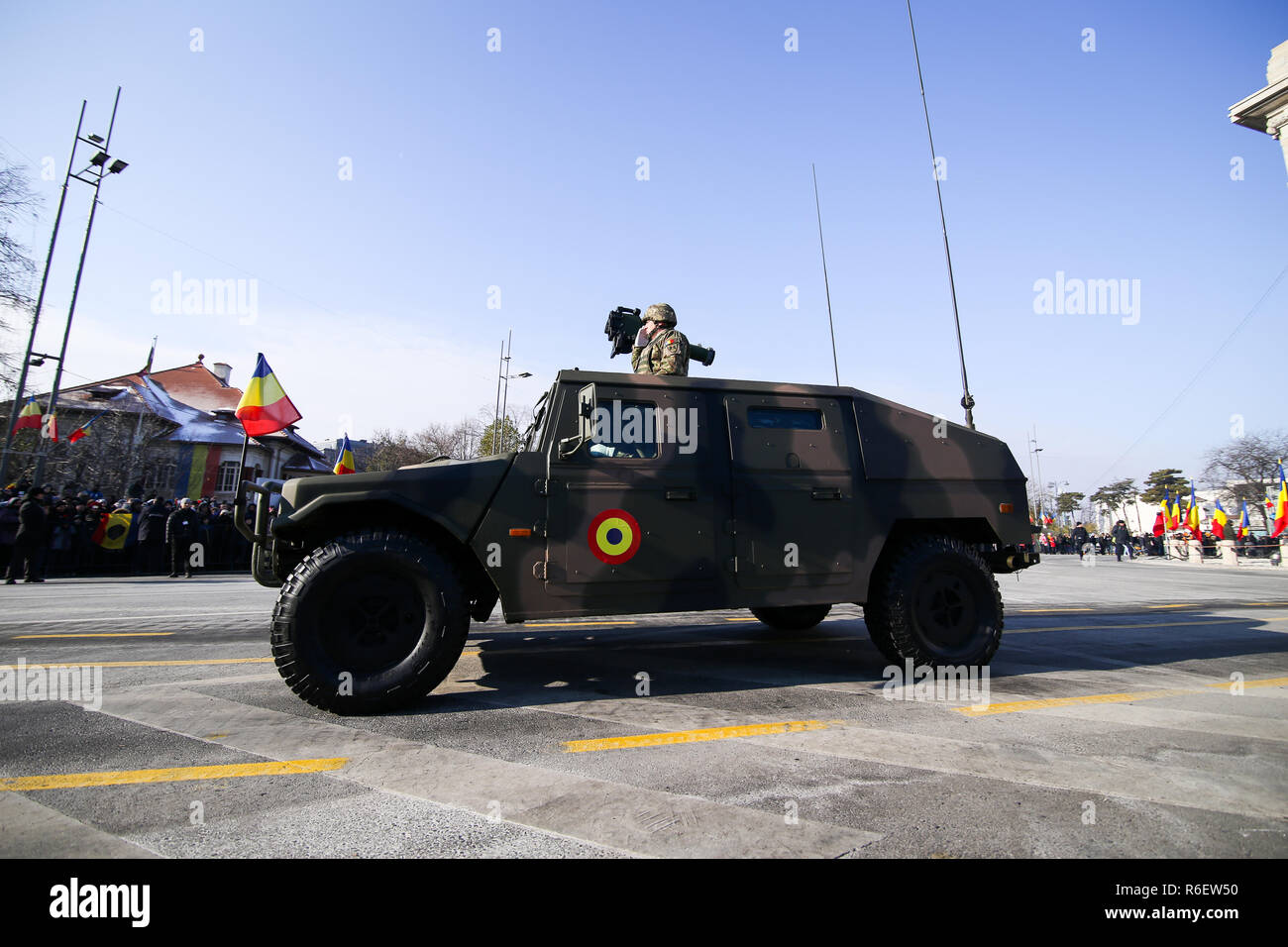 BUCHAREST, ROMANIA - December 1, 2018: URO VAMTAC combat armored ...