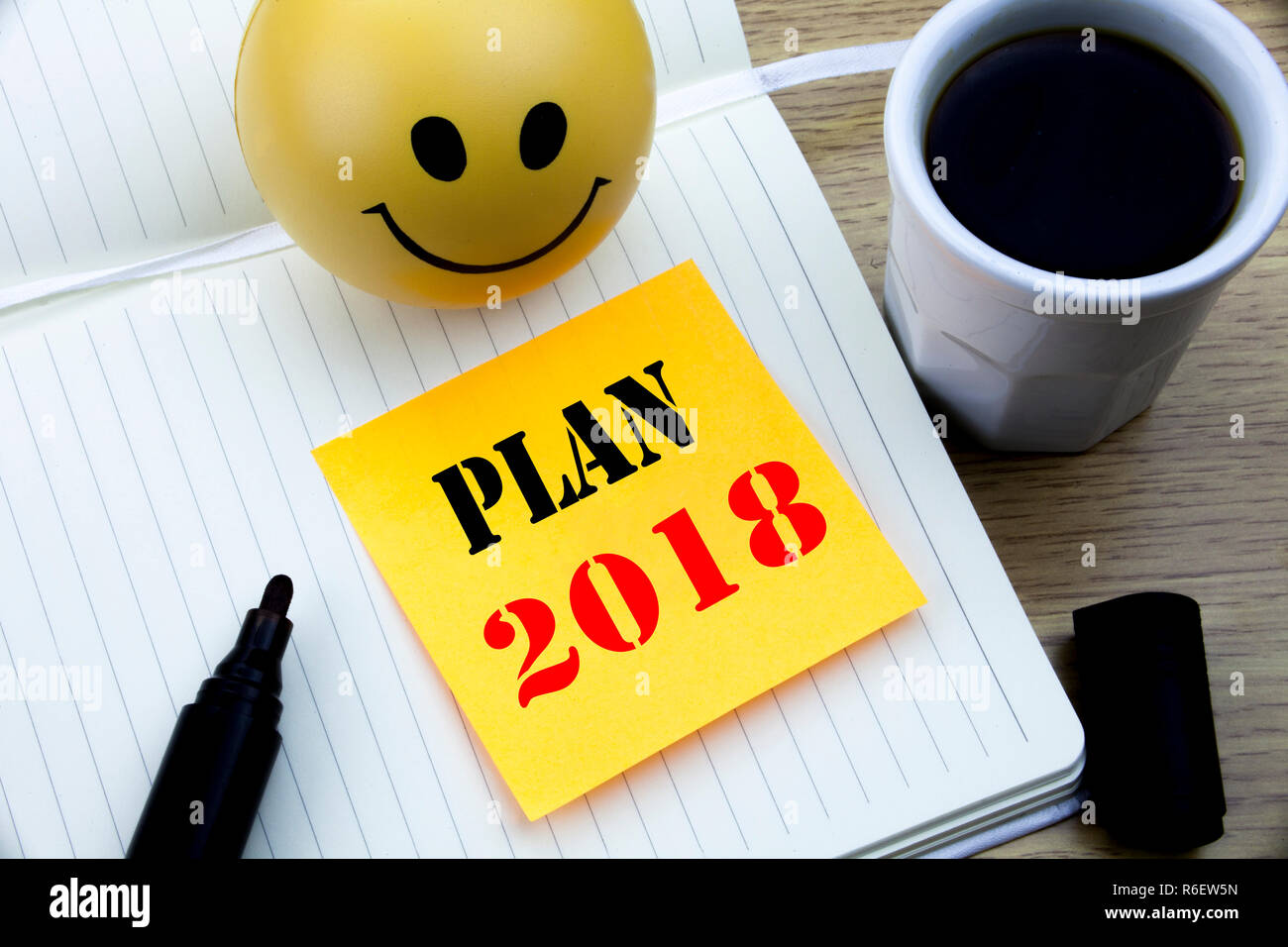 Writing text showing Plan 2018. Business concept for Planning Strategy ...