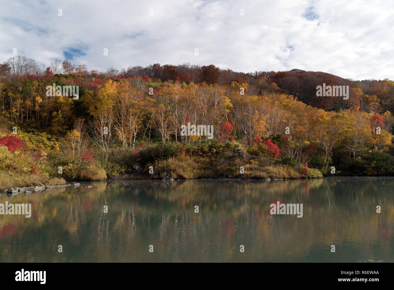 Autumn Onsen Lake Aomori Japan Stock Photo - Alamy