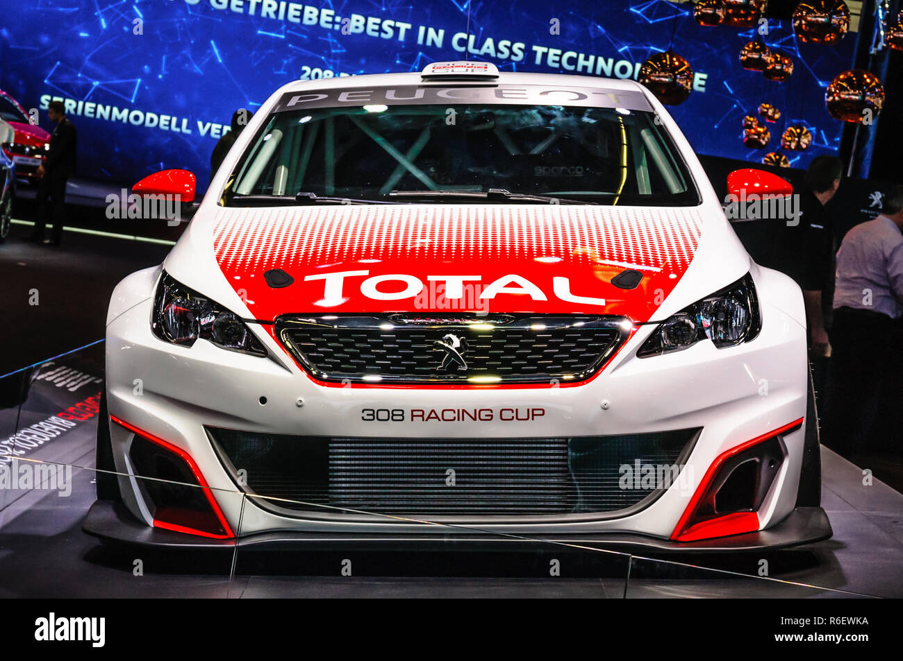 FRANKFURT - SEPT 2015: Peugeot 308 Racing Cup WRC WTCC presented at IAA ...