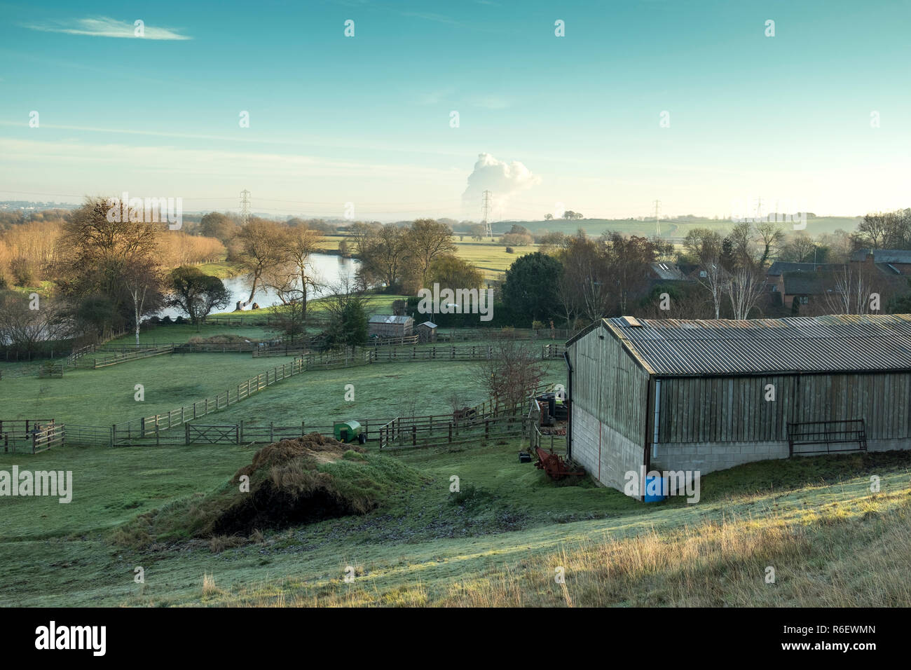 Winter landscape near Ingleby, Derbyshire, UK Stock Photo - Alamy