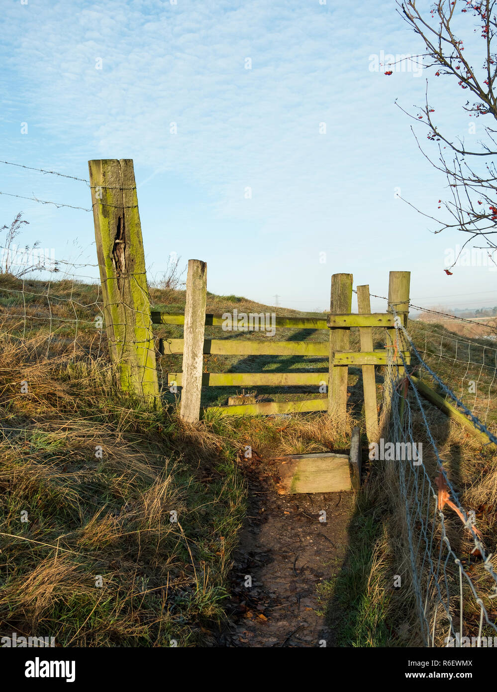 Rural trail wooden barrier hi-res stock photography and images - Alamy