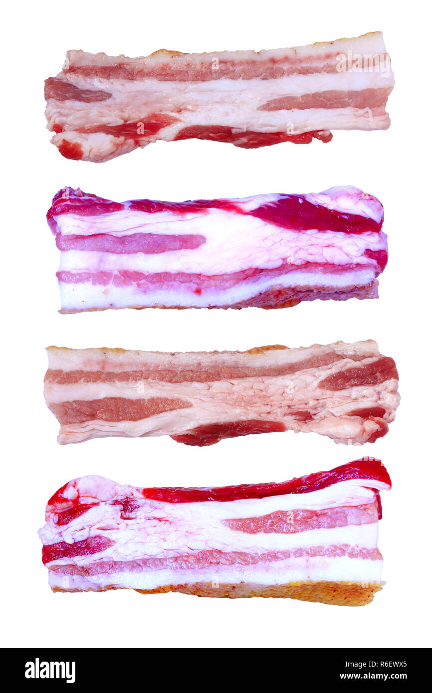 pieces of lard isolated Stock Photo - Alamy