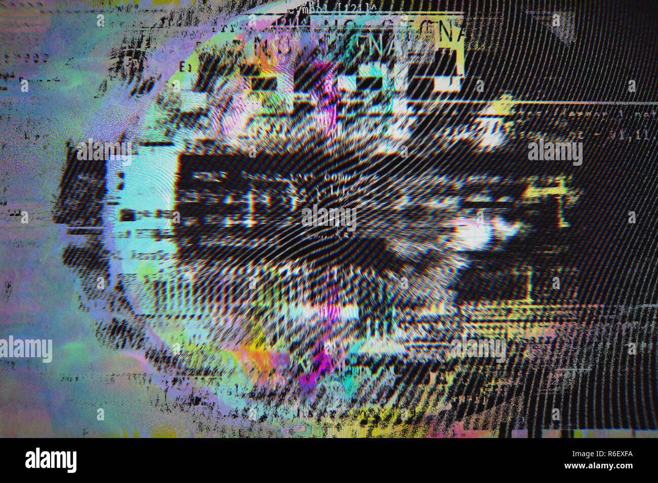 Gradient background with glitch effect, universal pattern Stock Photo ...