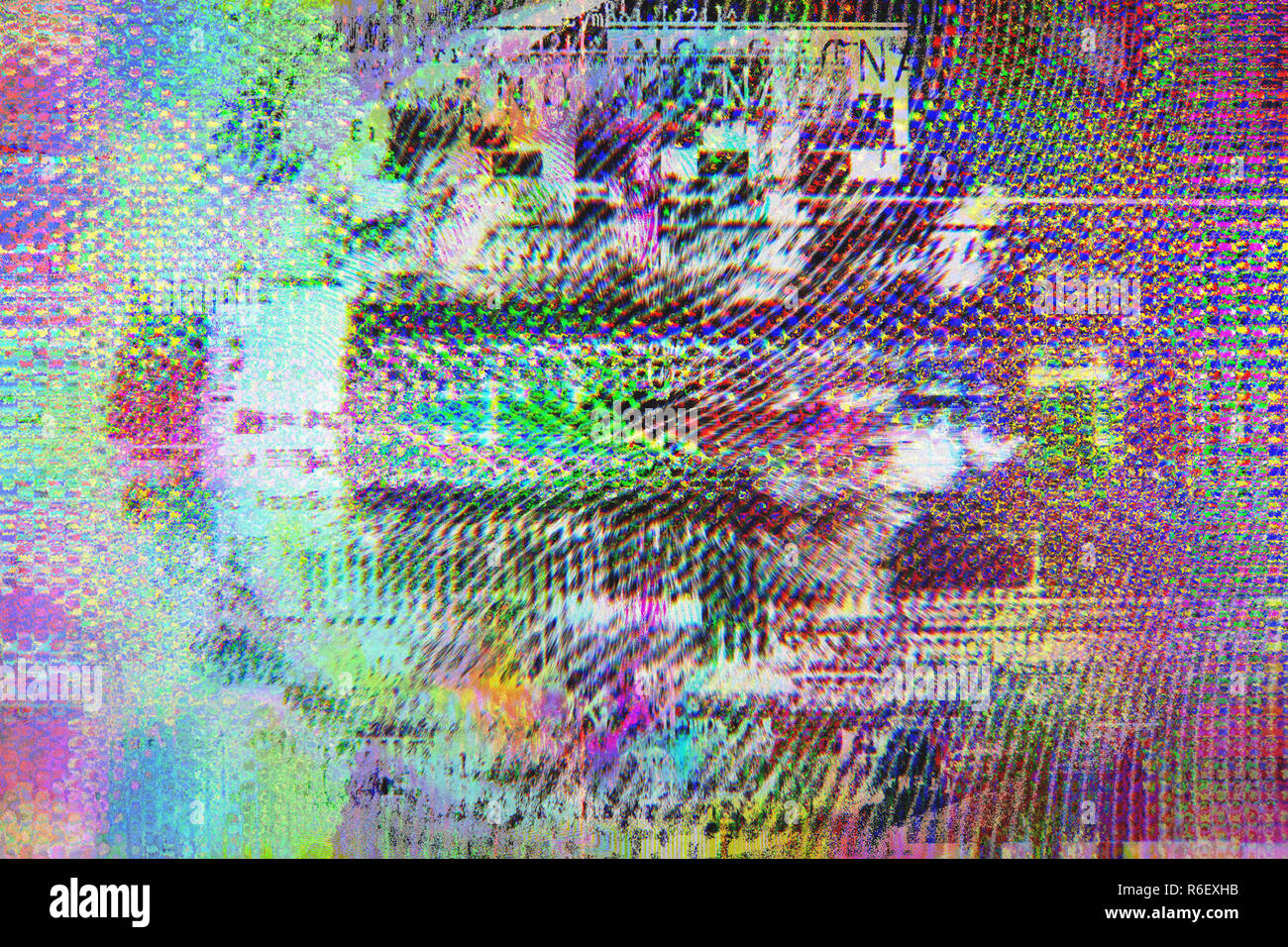 Gradient background with glitch effect, universal pattern Stock Photo ...